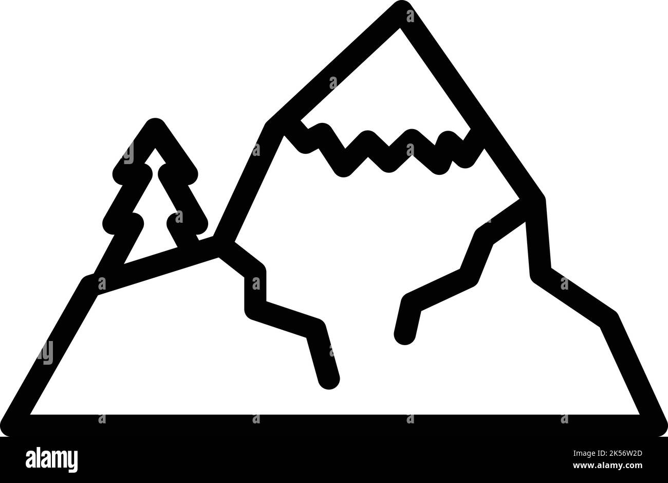 Mountain alaska icon outline vector. Glacier arctic. Ice usa Stock ...