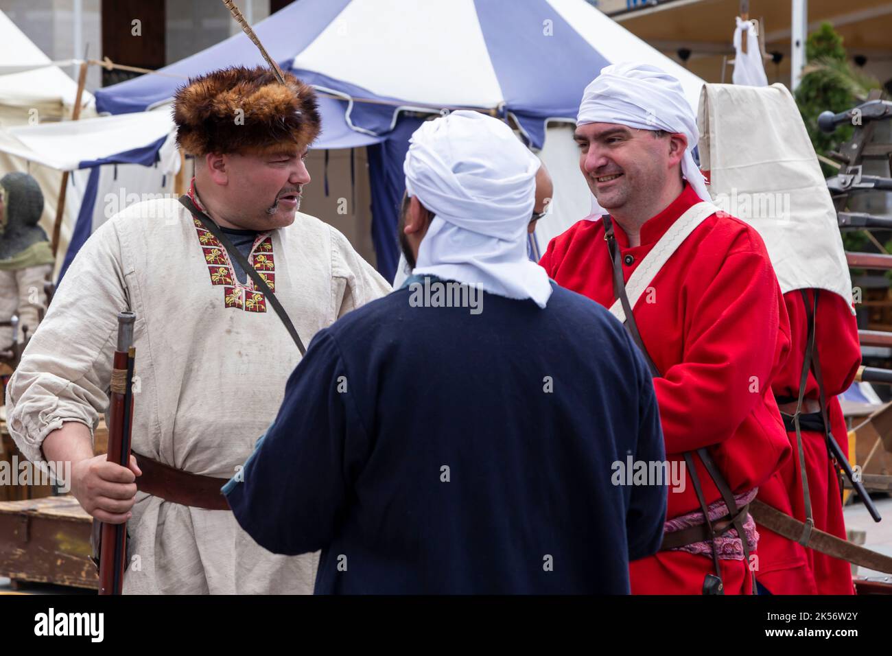 Craiova, Dolj County, Romania – May 14, 2022: Fighters in authentic ...