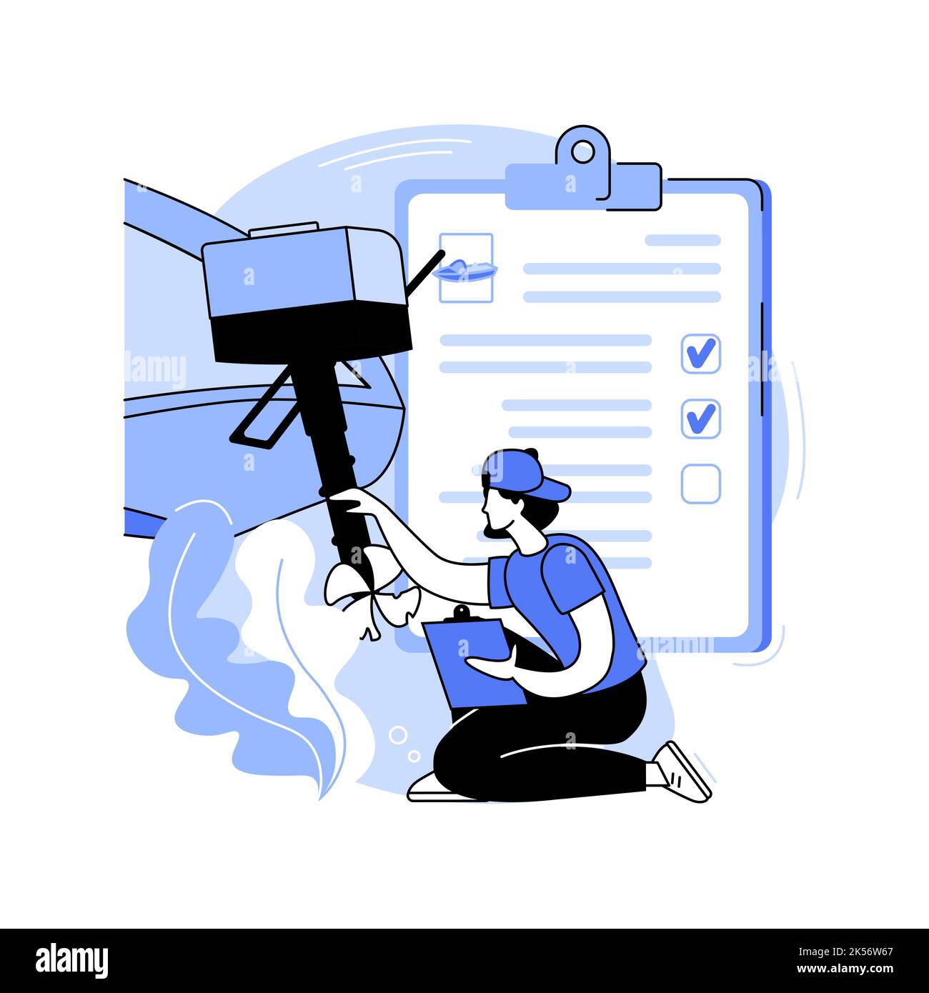 Boat mechanic isolated cartoon vector illustrations Stock Vector Image ...