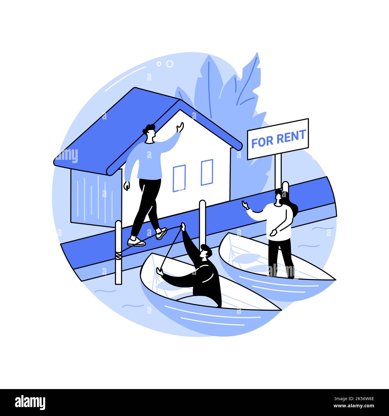 Boat rental isolated cartoon vector illustrations Stock Vector Image ...