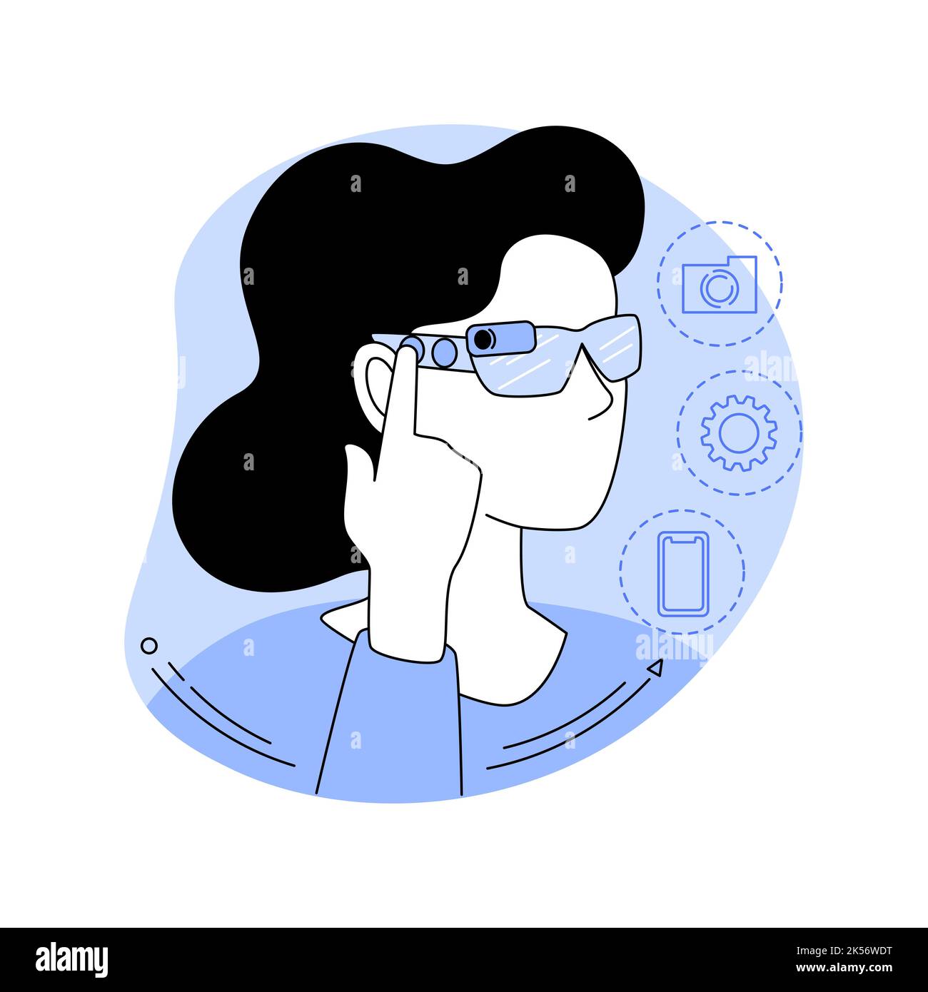 Electronic sight isolated cartoon vector illustrations Stock Vector ...