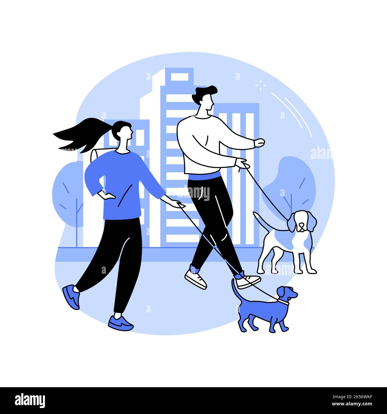 Regular walks isolated cartoon vector illustrations Stock Vector Image & Art - Alamy