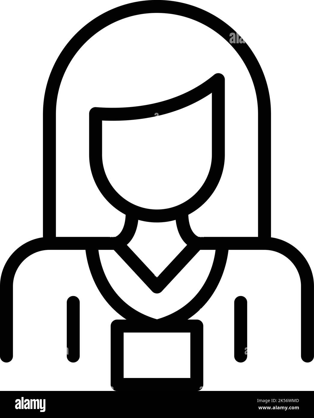 Studio reporter icon outline vector. Press news. Video interview Stock ...