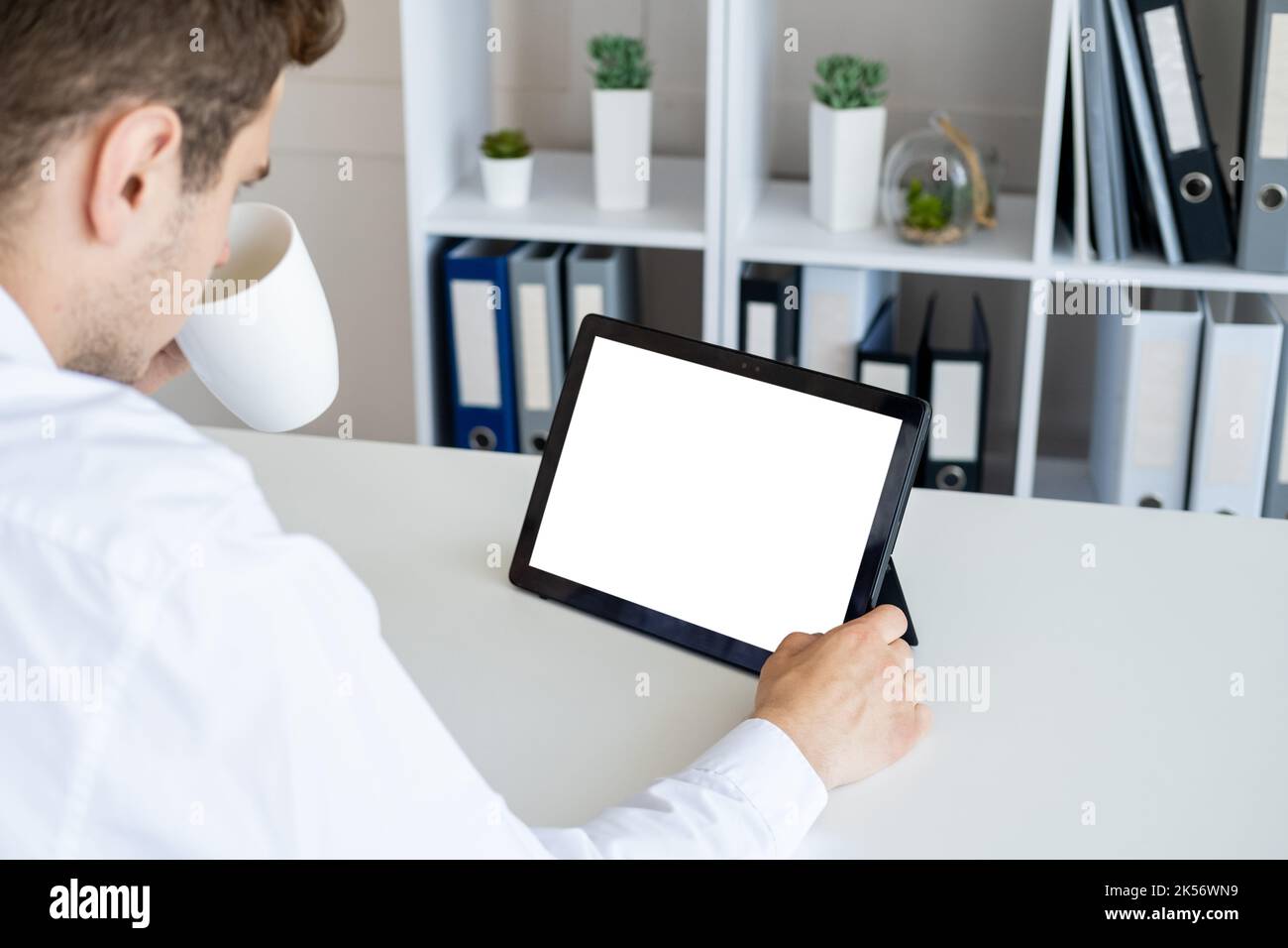 office work computer mockup digital technology Stock Photo - Alamy