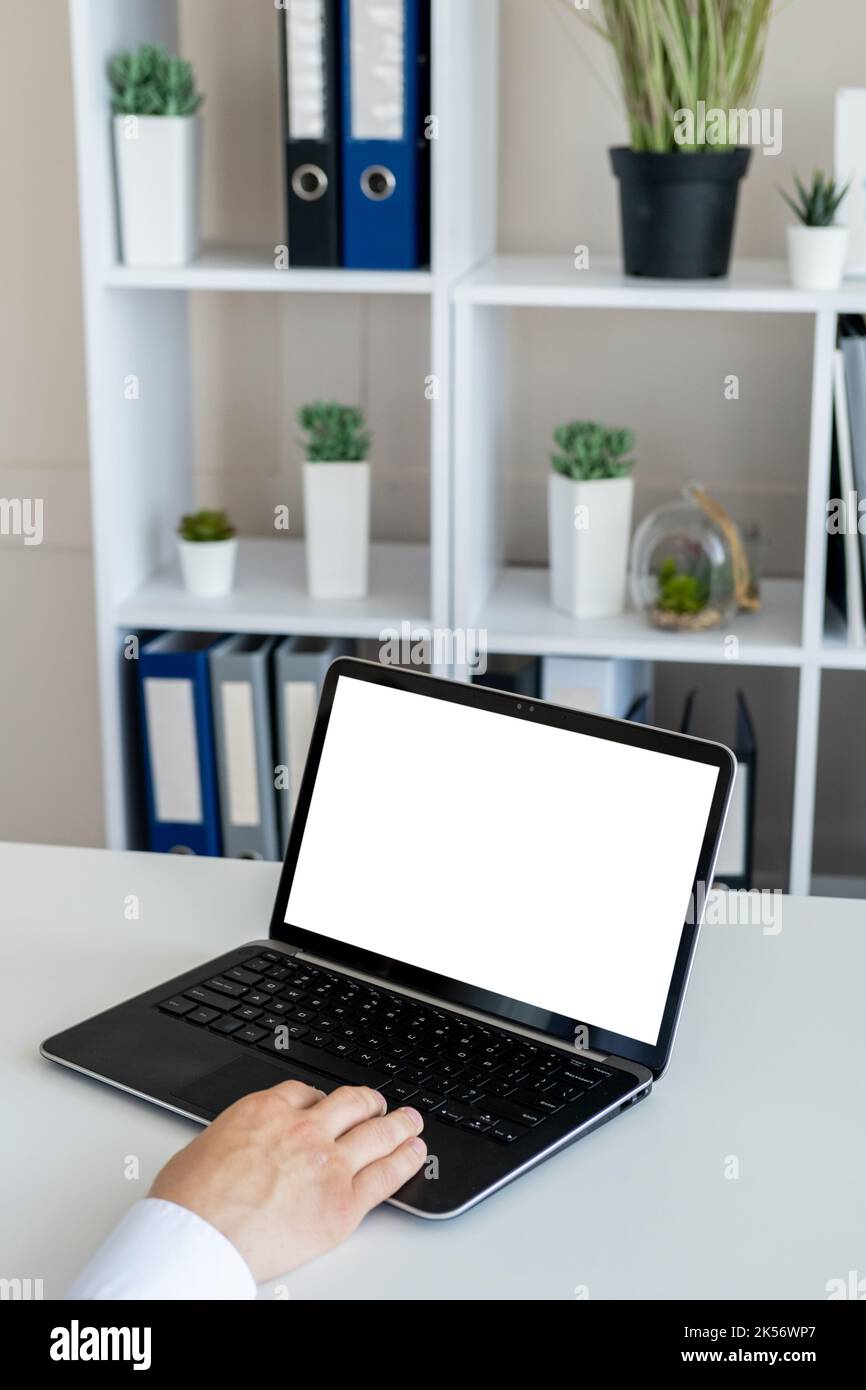 office work computer mockup digital technology Stock Photo - Alamy
