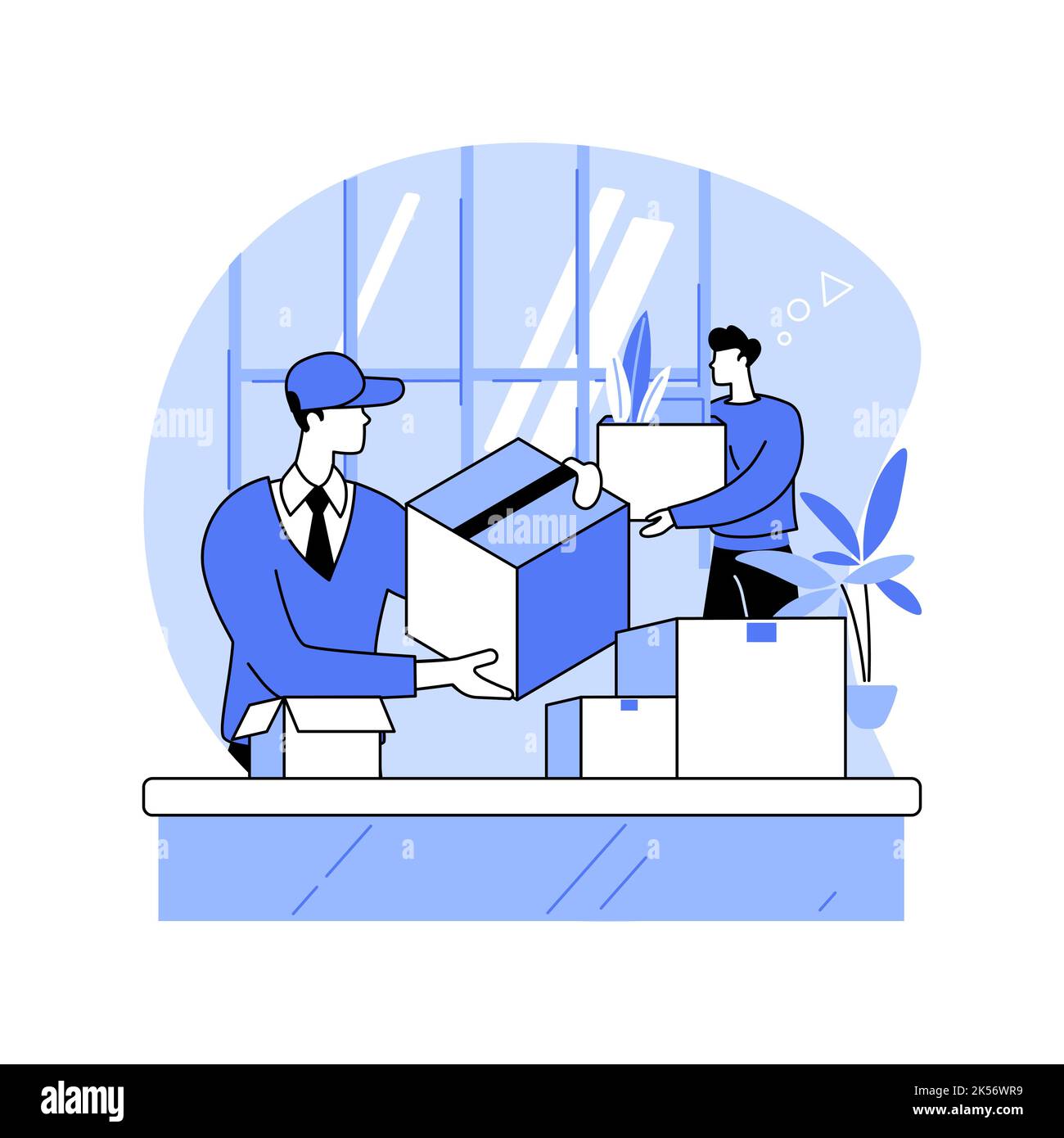 Packing belongings isolated cartoon vector illustrations Stock Vector ...