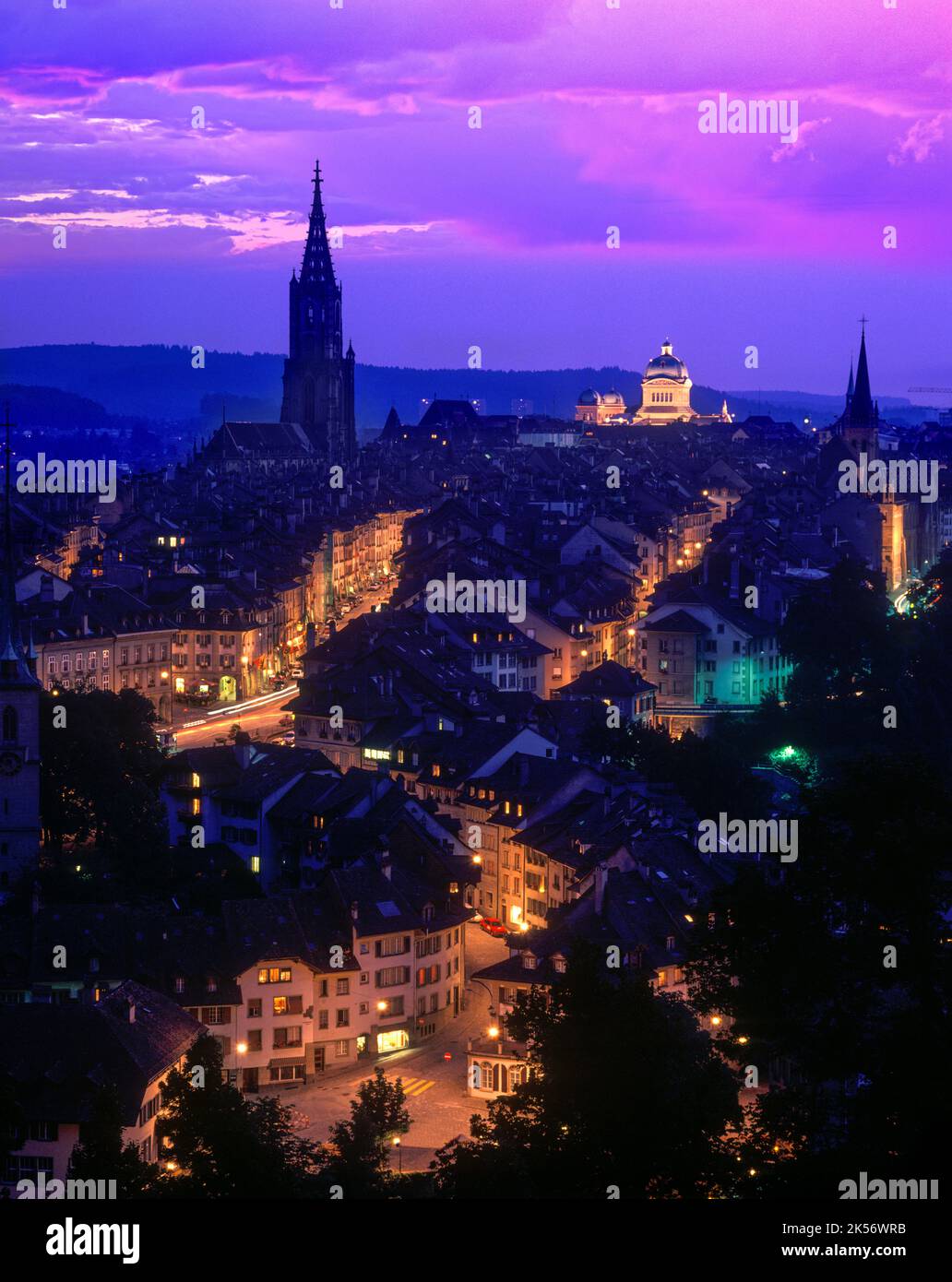 OLD TOWN SKYLINE BERN BERNER OBERLAND SWITZERLAND Stock Photo - Alamy