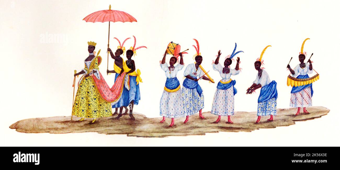 Carlos Julião - Black Queen Festival - c1780 - 1800 Stock Photo - Alamy