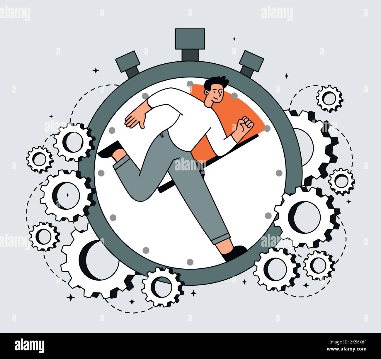 Time management cartoon hi-res stock photography and images - Alamy
