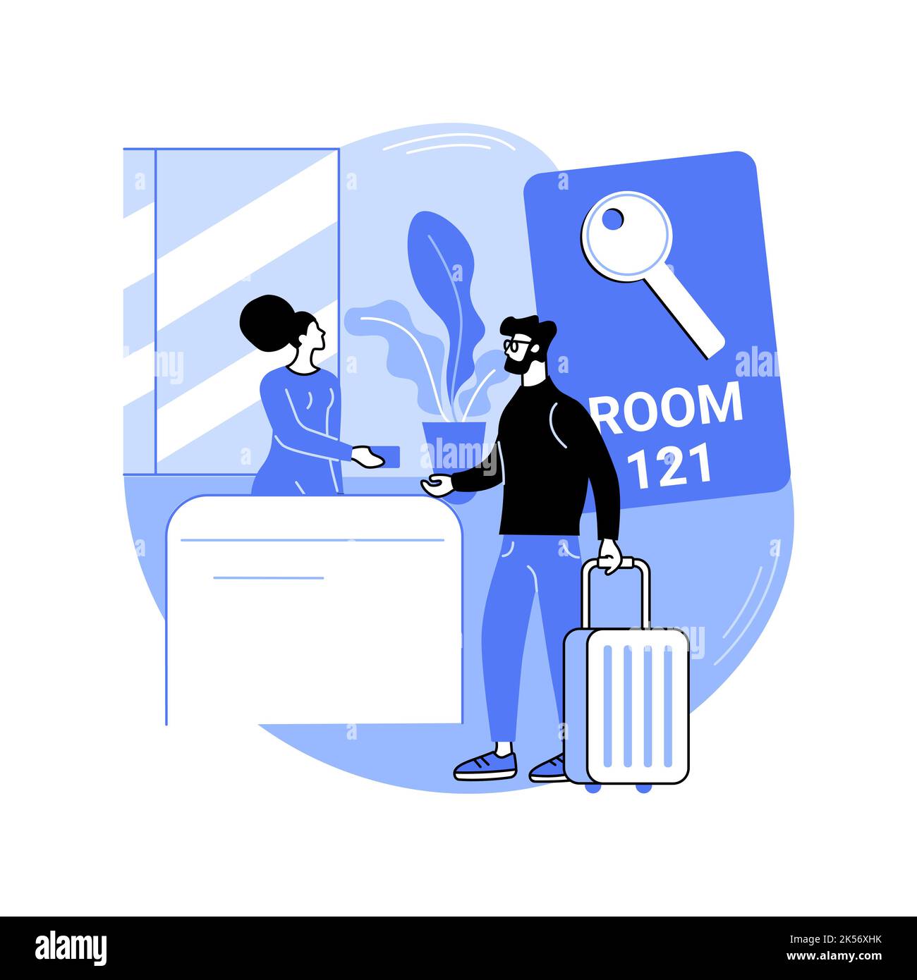 Receptionist isolated cartoon vector illustrations Stock Vector Image ...