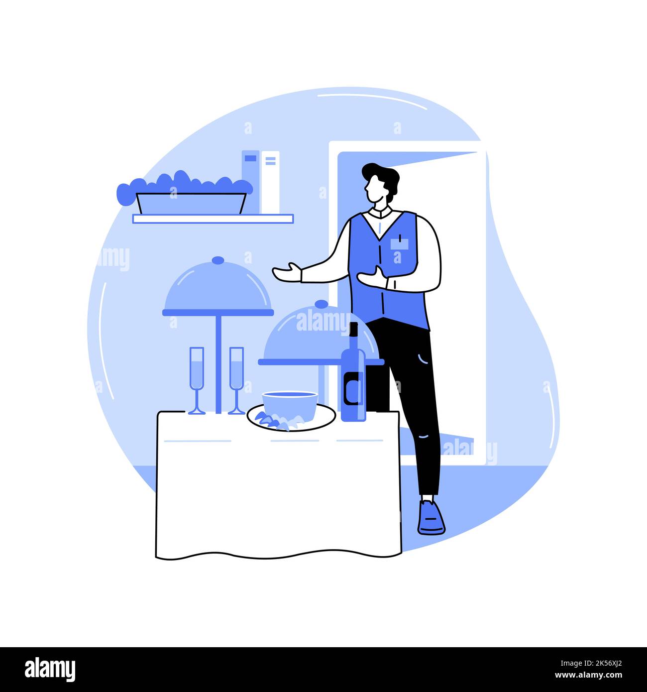 Room service isolated cartoon vector illustrations Stock Vector Image ...