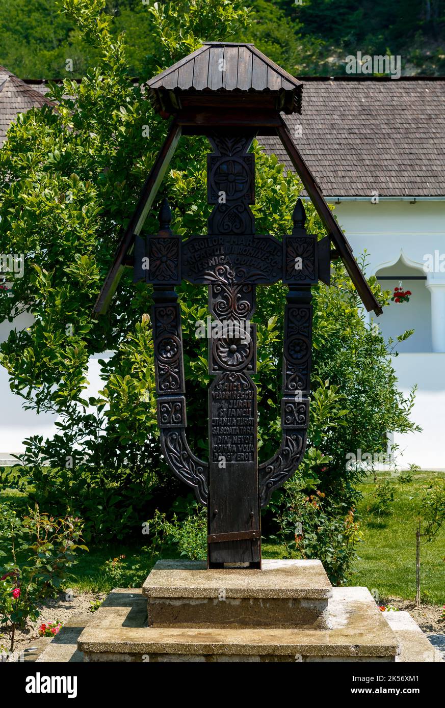 SURPATELE, VALCEA, ROMANIA - JULY 02, 2020: Crucifix built in memory of ...