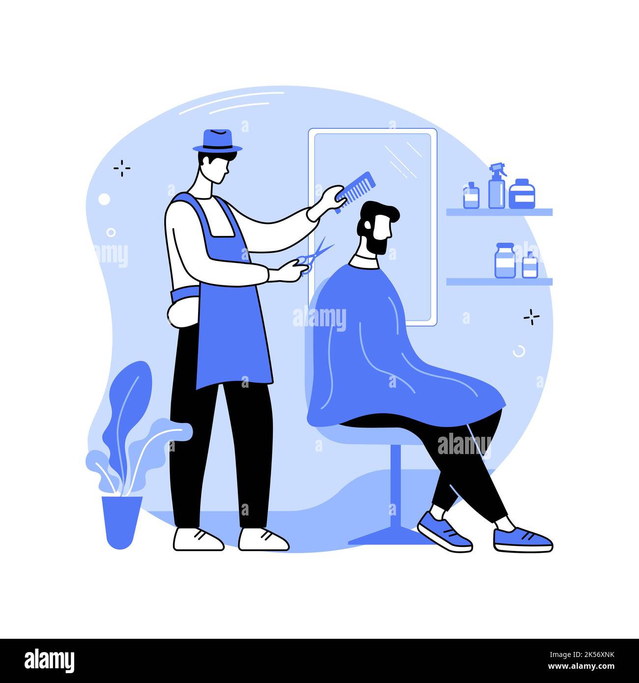 Haircut isolated cartoon vector illustrations Stock Vector Image & Art ...