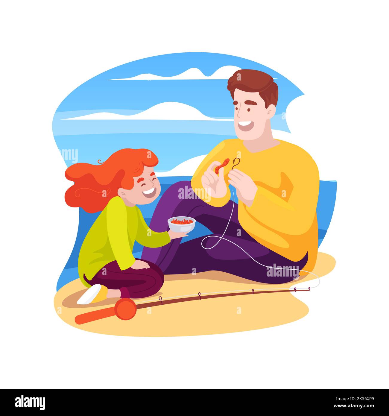 Live bait isolated cartoon vector illustration Stock Vector Image & Art ...