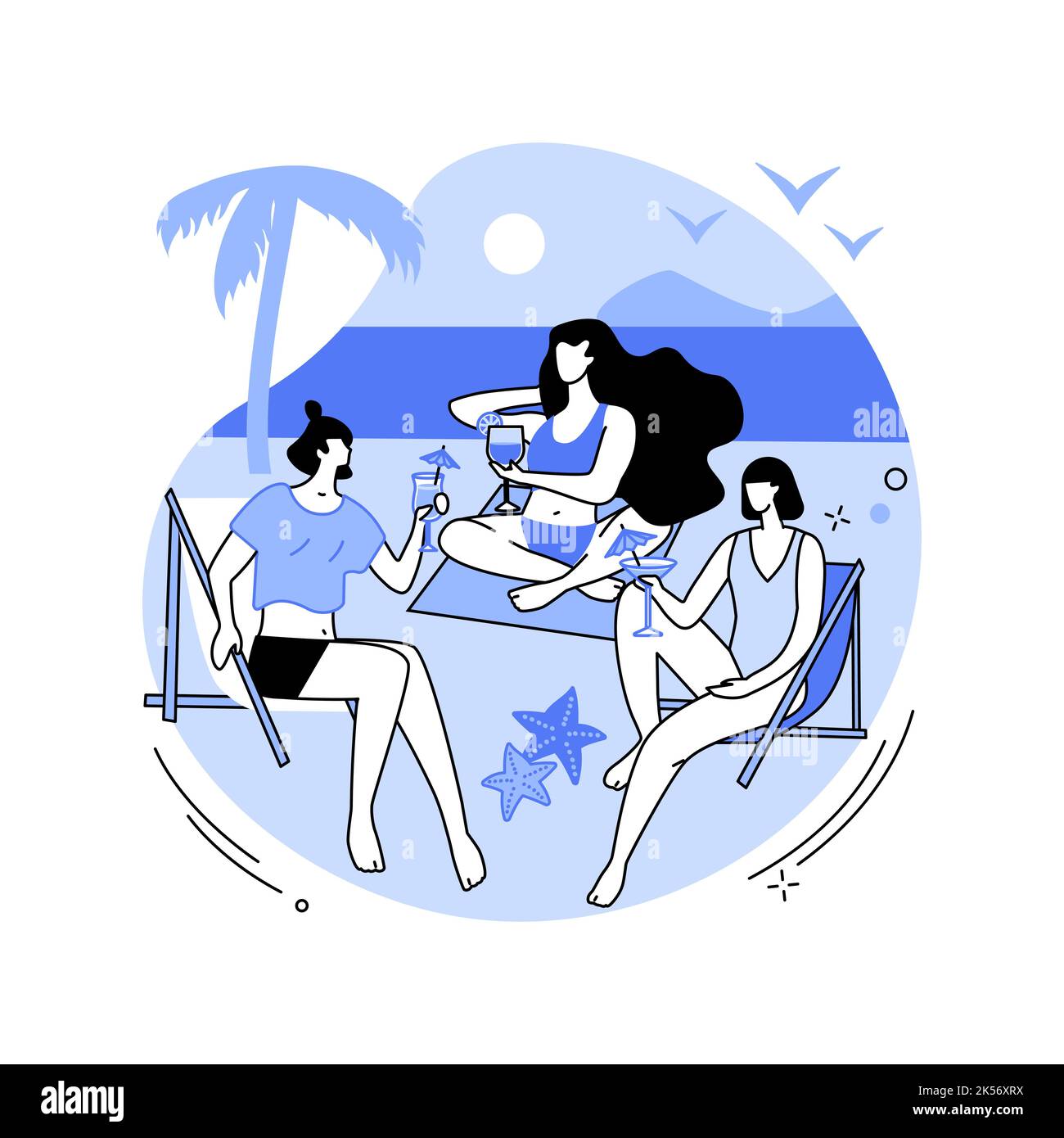 Girls cocktails holiday Stock Vector Images - Alamy