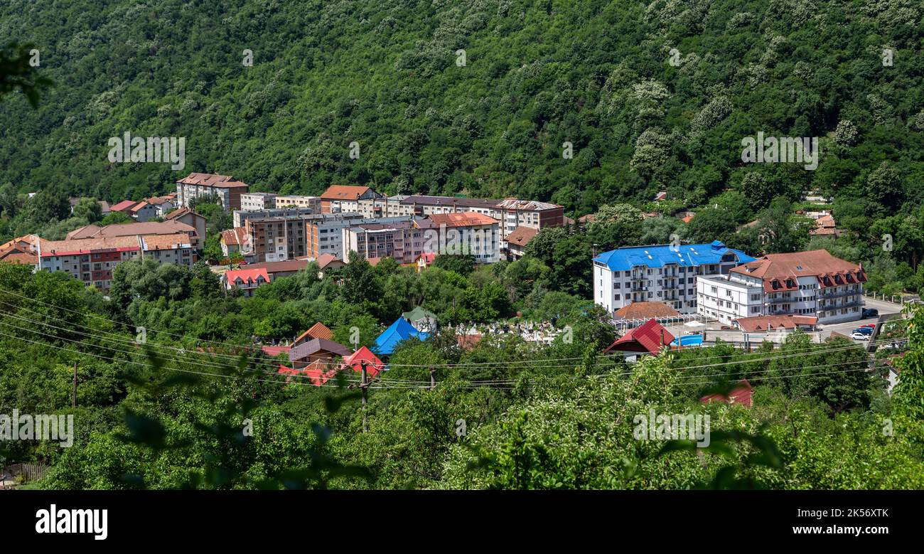 Baile Herculane ( Herculane Bath ), Romania - June 13, 2022: Aerial ...