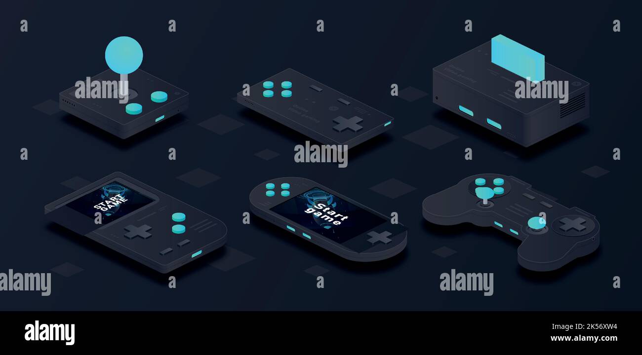 Game console set Stock Vector Image & Art - Alamy