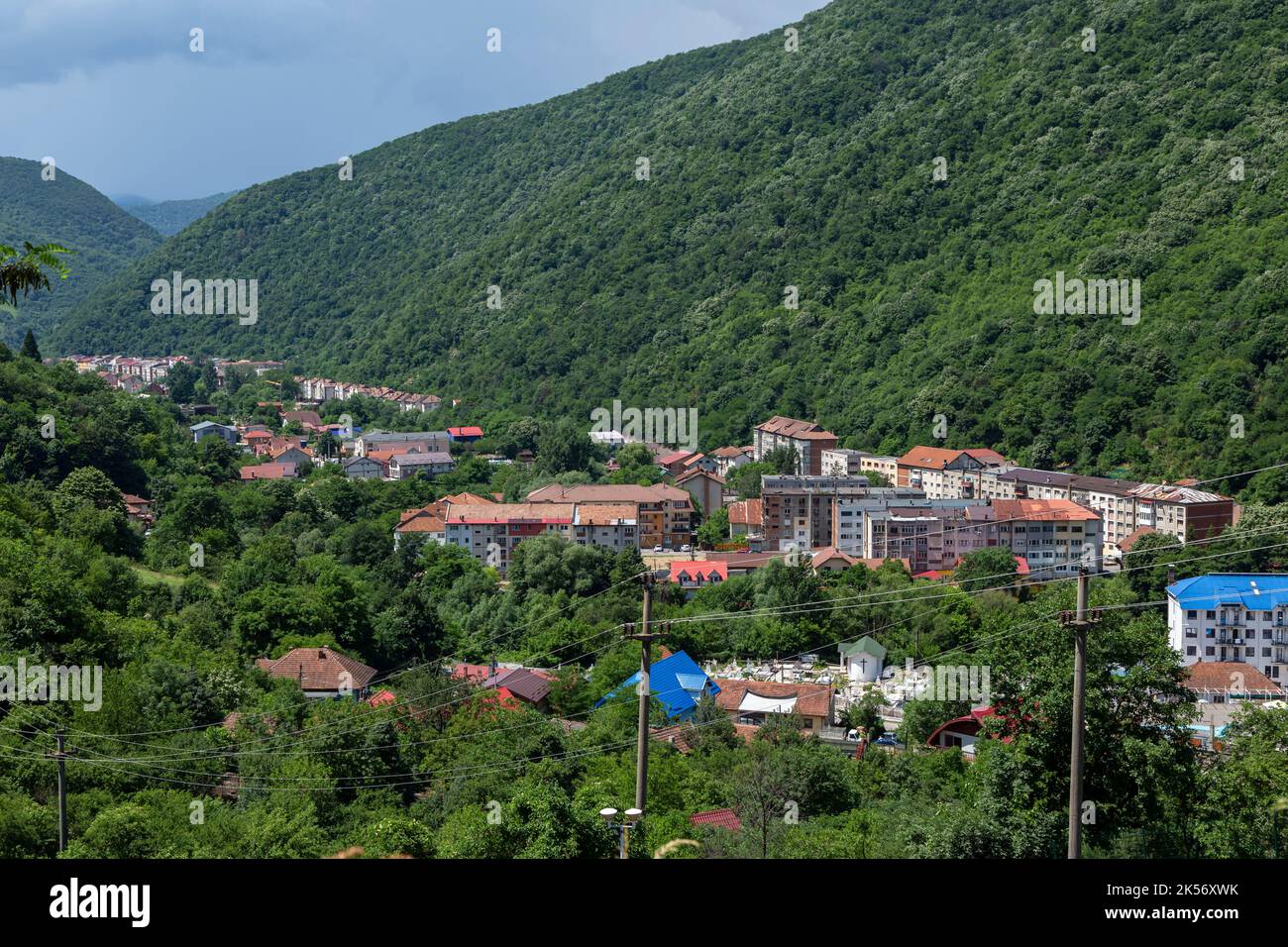 Baile Herculane ( Herculane Bath ), Romania - June 13, 2022: Aerial ...