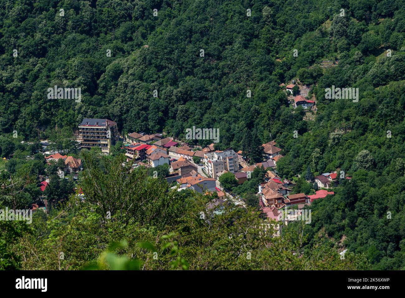 Baile Herculane ( Herculane Bath ), Romania - June 13, 2022: Aerial ...