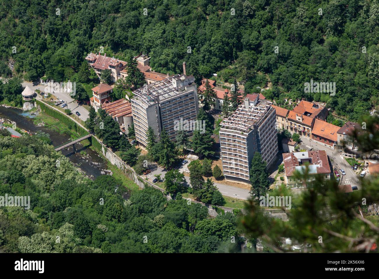 Baile Herculane ( Herculane Bath ), Romania - June 13, 2022: Aerial ...