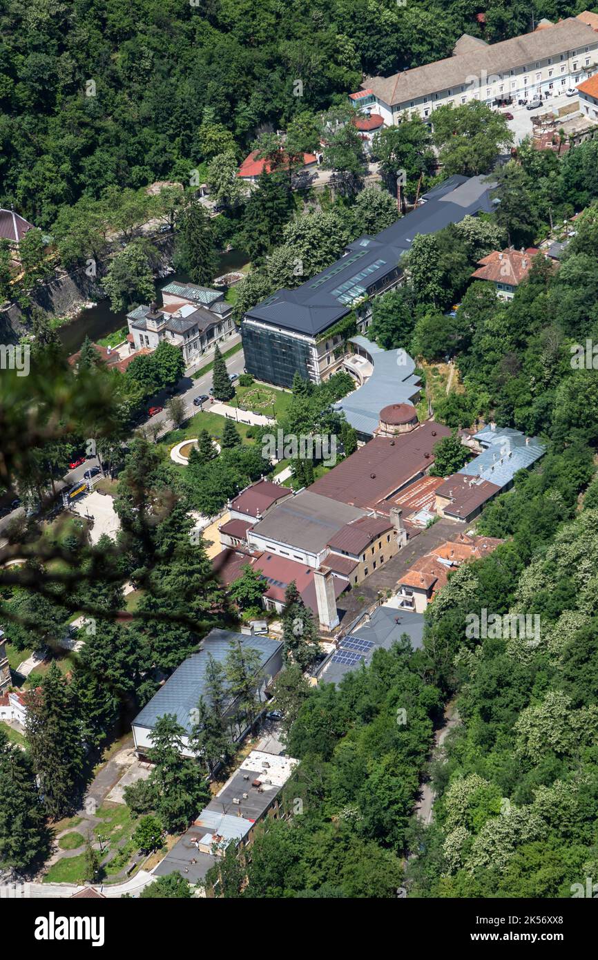 Baile Herculane ( Herculane Bath ), Romania - June 13, 2022: Aerial ...