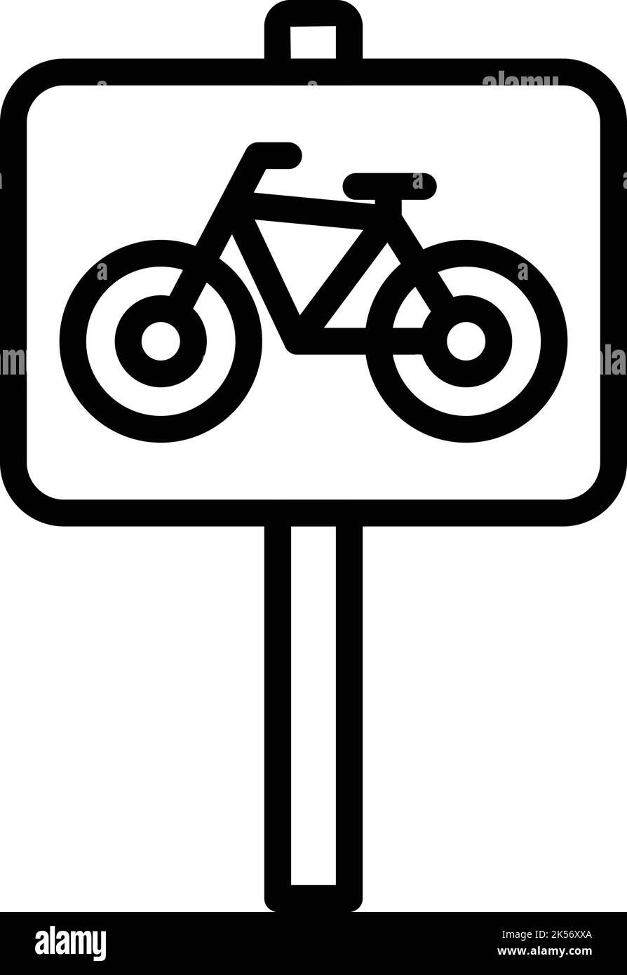 Road bicycle sign icon outline vector. Bike parking. Park area Stock Vector Image & Art - Alamy