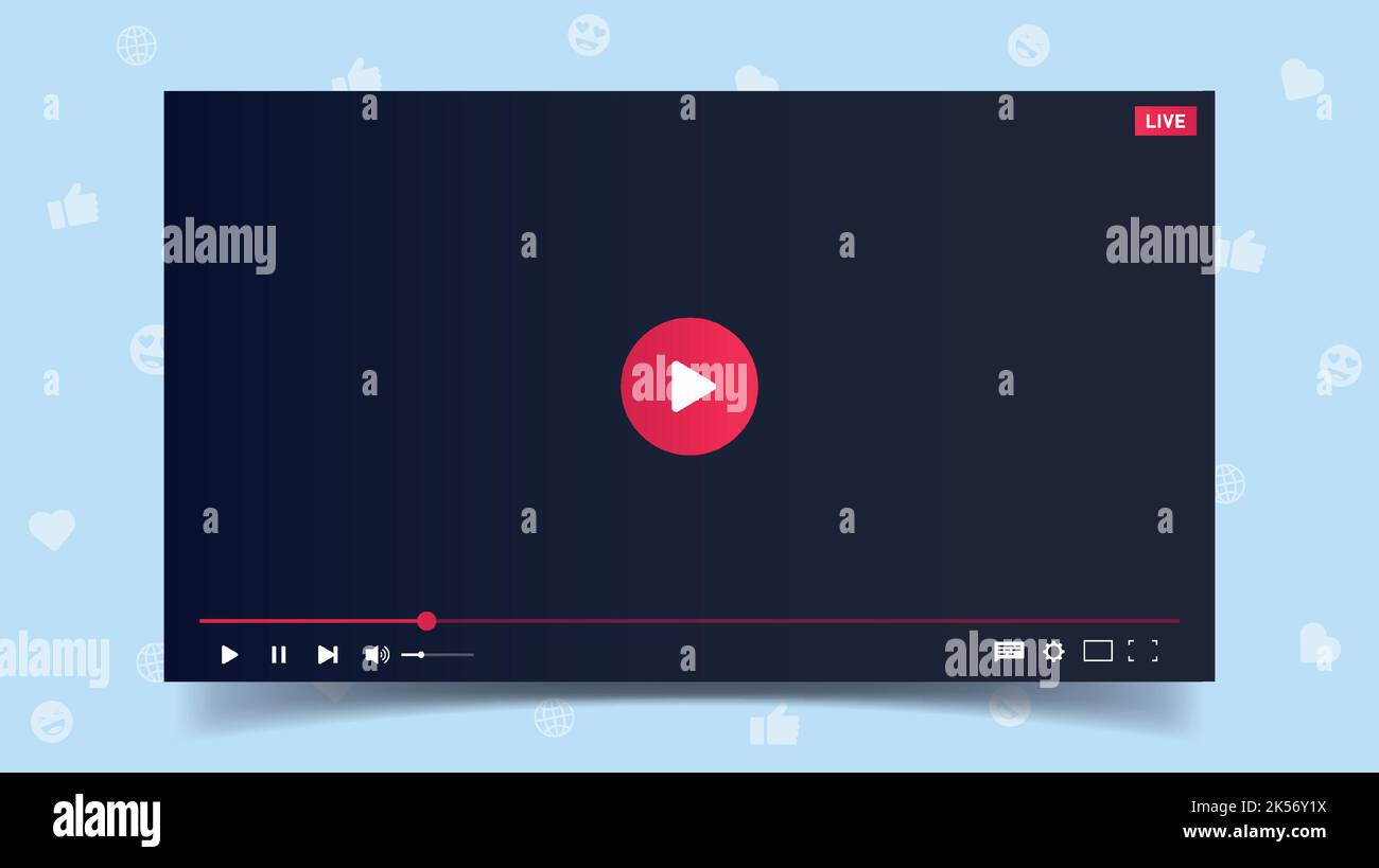 Live stream screen video player layout hi-res stock photography and ...