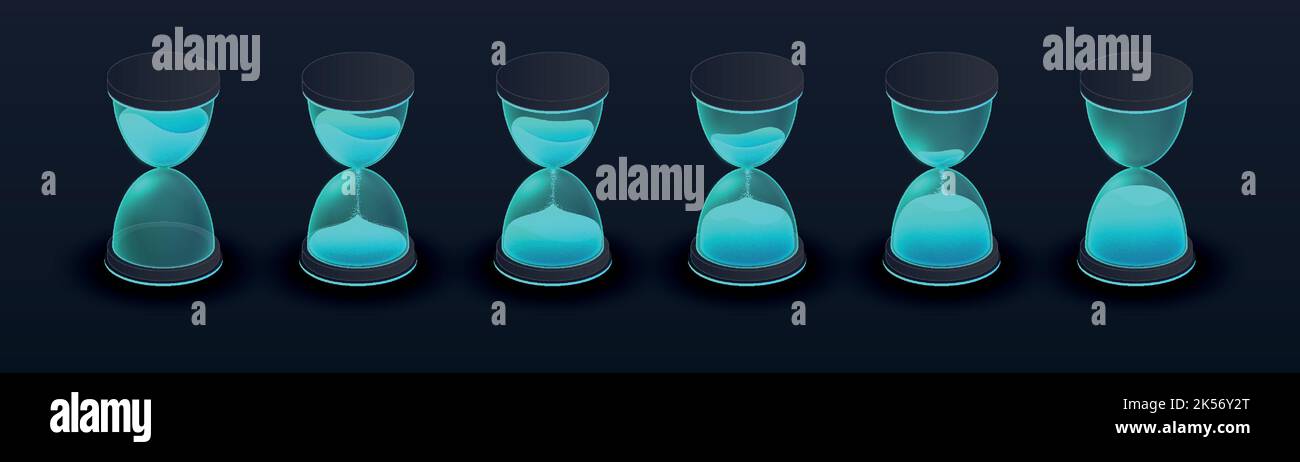 Hourglass animation sprite Stock Vector Image & Art - Alamy