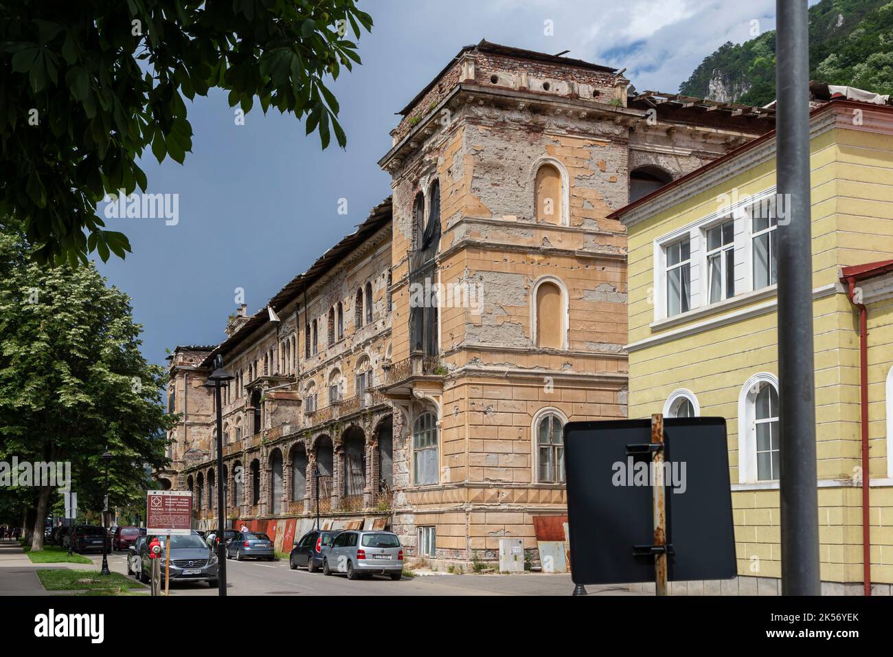 View of Hotel Stafania located in the old area of the city Baile ...