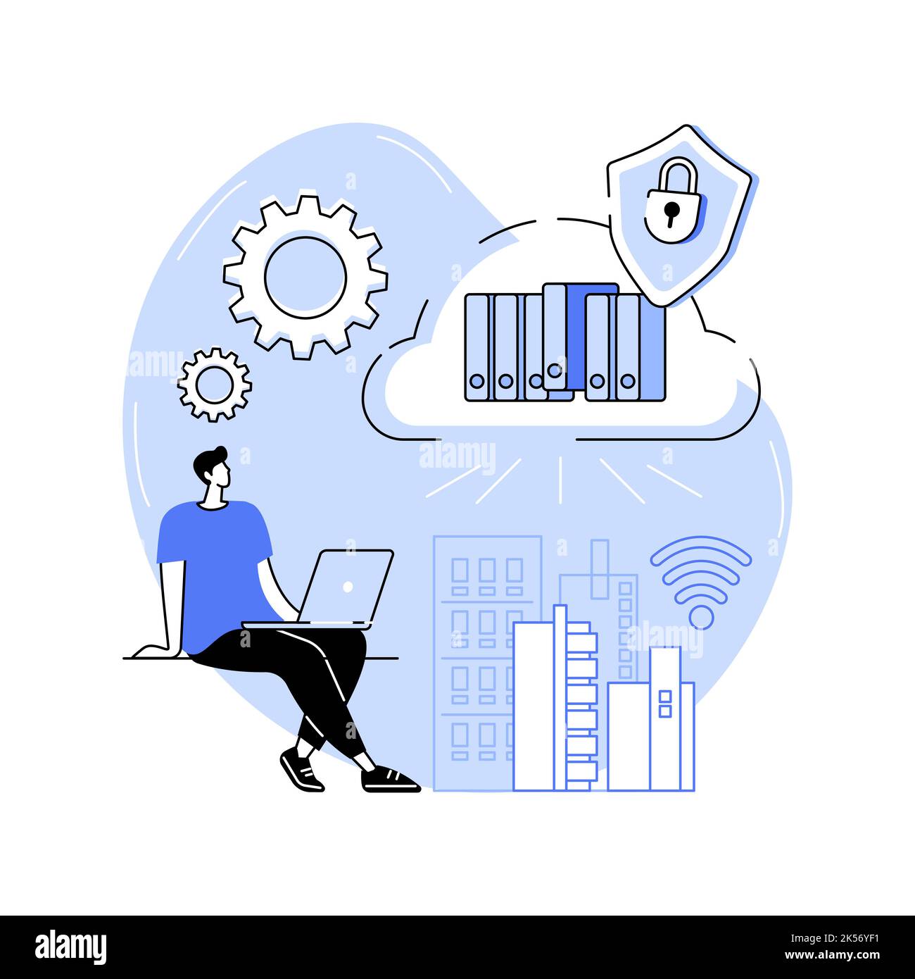 Secure boot isolated cartoon vector illustrations Stock Vector Image ...