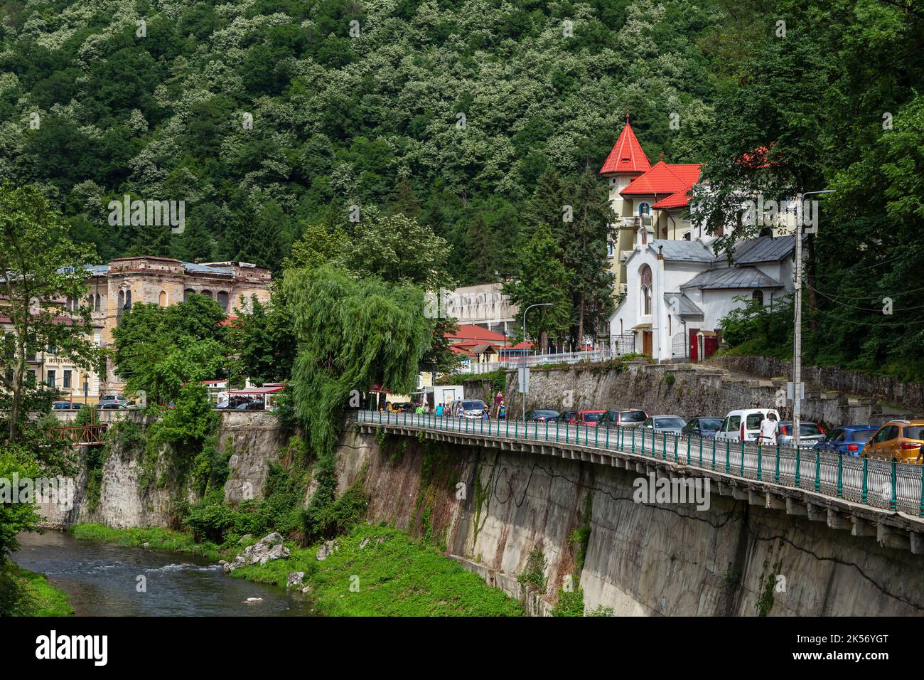 Baile Herculane ( Herculane Bath ), Romania - June 13, 2022: View of ...