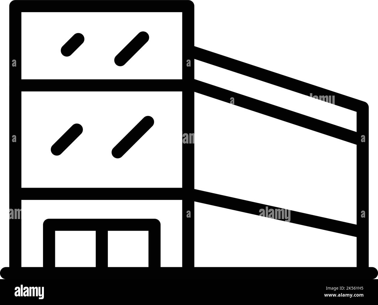 City building icon outline vector. Business center. Mall retail Stock ...