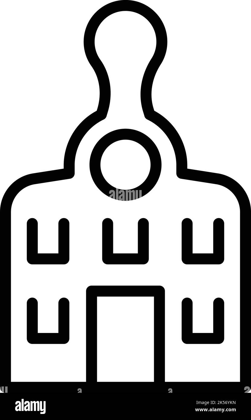Old city building icon outline vector. Slovakia map. Castle emblem ...