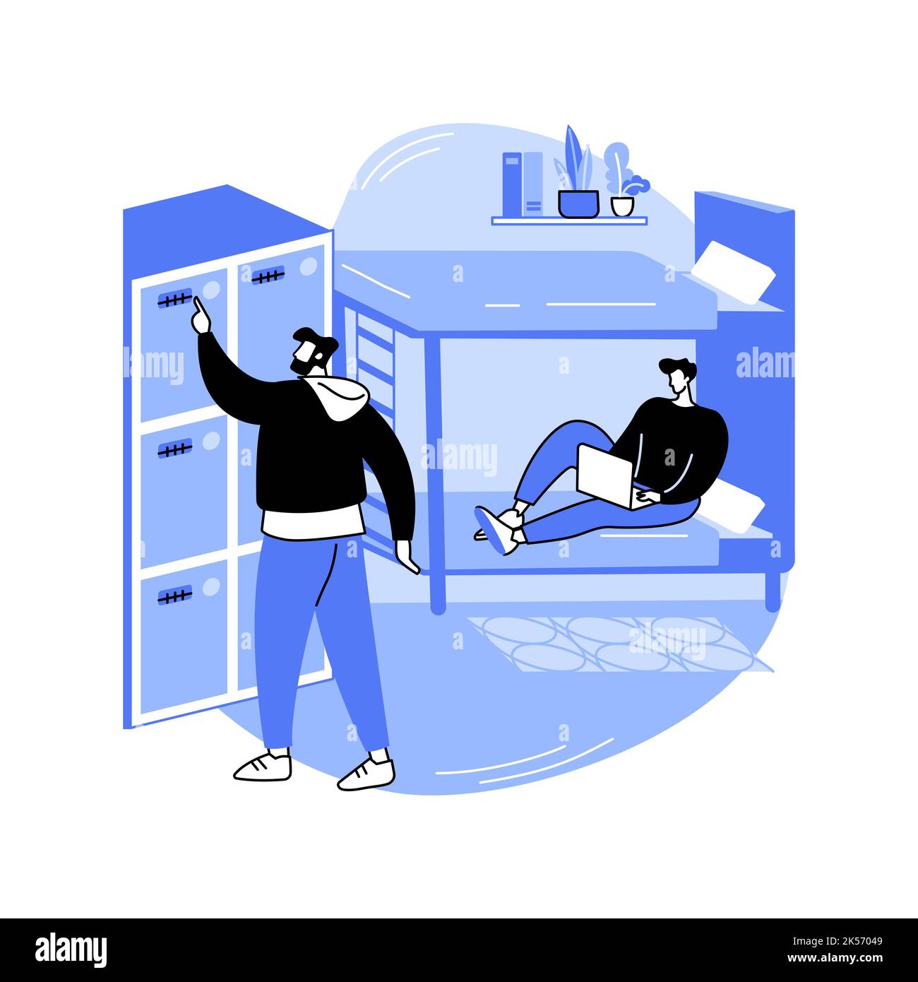 Using key locker isolated cartoon vector illustrations Stock Vector ...