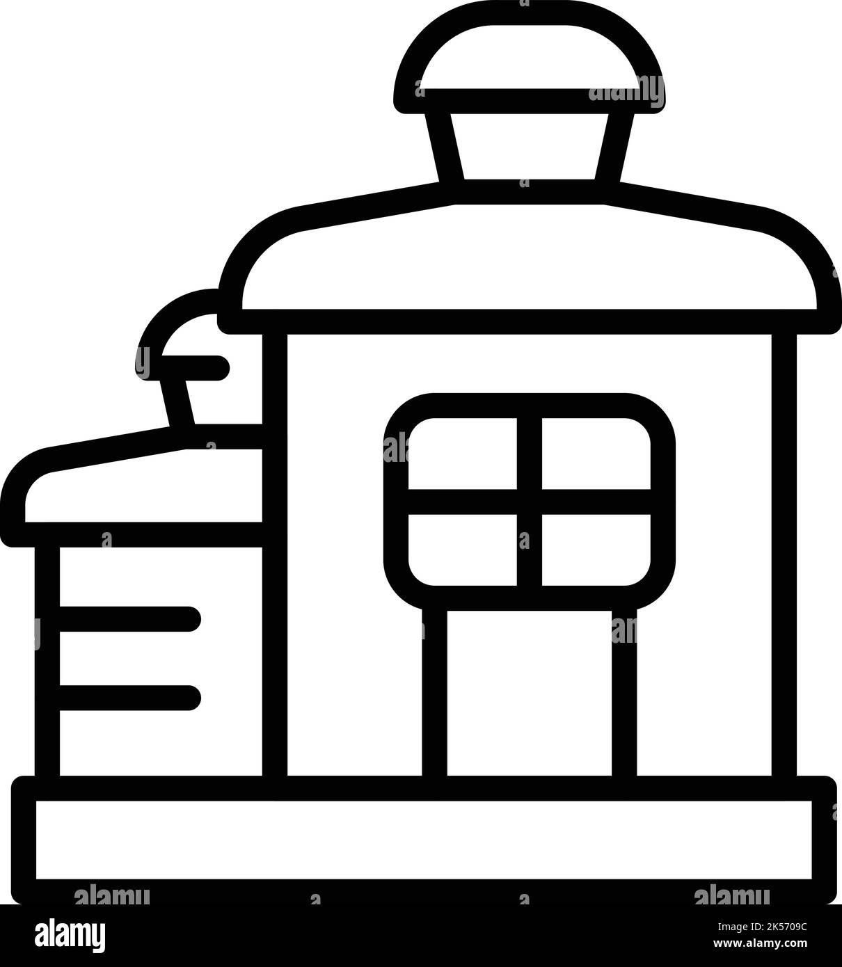 Slovak villa icon outline vector. Slovakia map. Republic country Stock ...