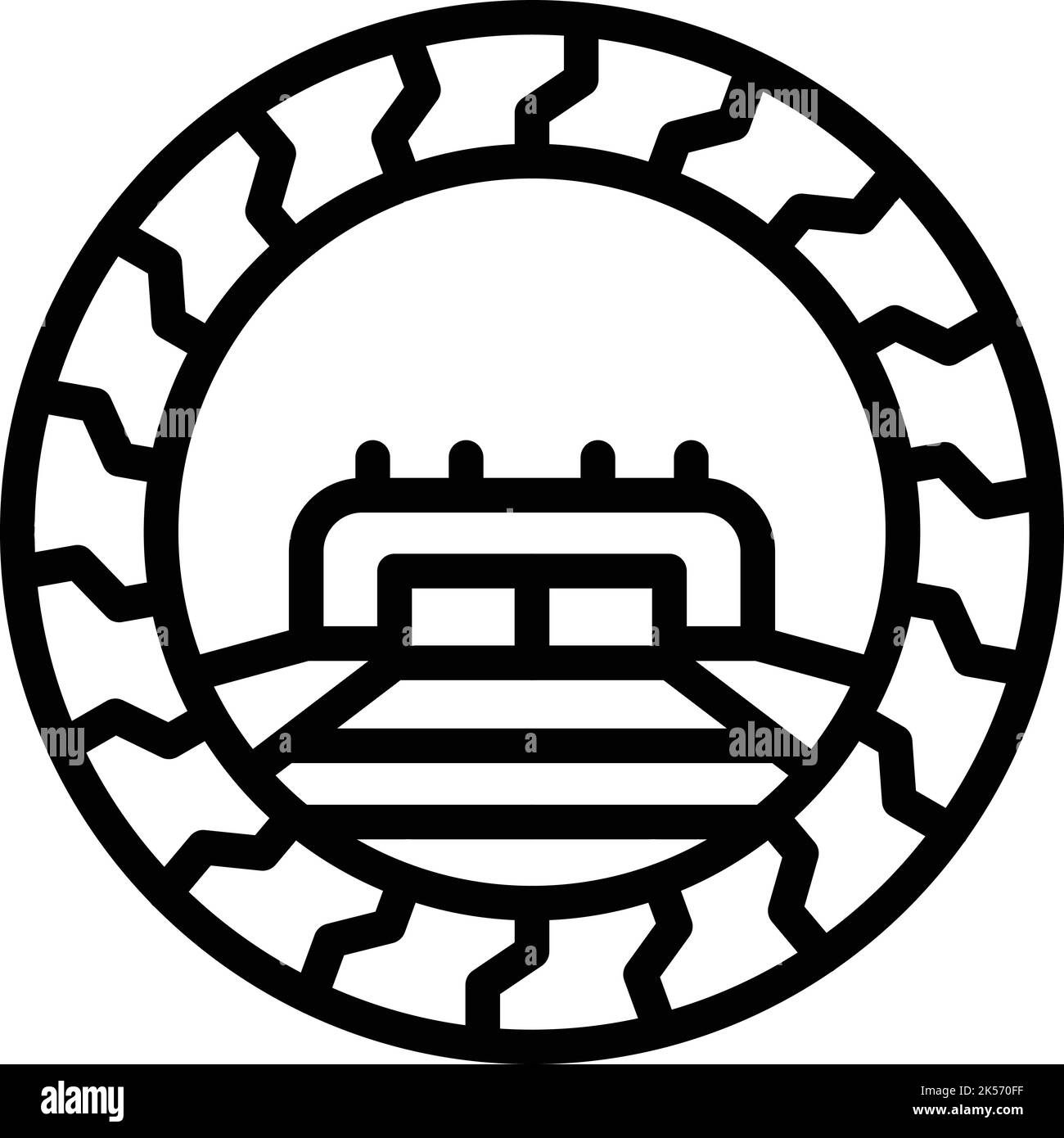 Ceramic wheel making icon outline vector. Art class. School education ...