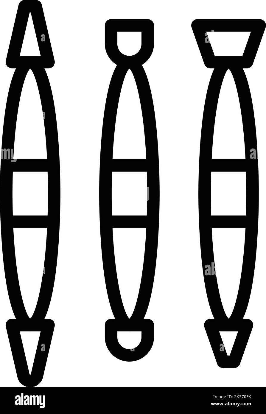 Pottery handle tools icon outline vector. Art class. Ceramic workshop ...