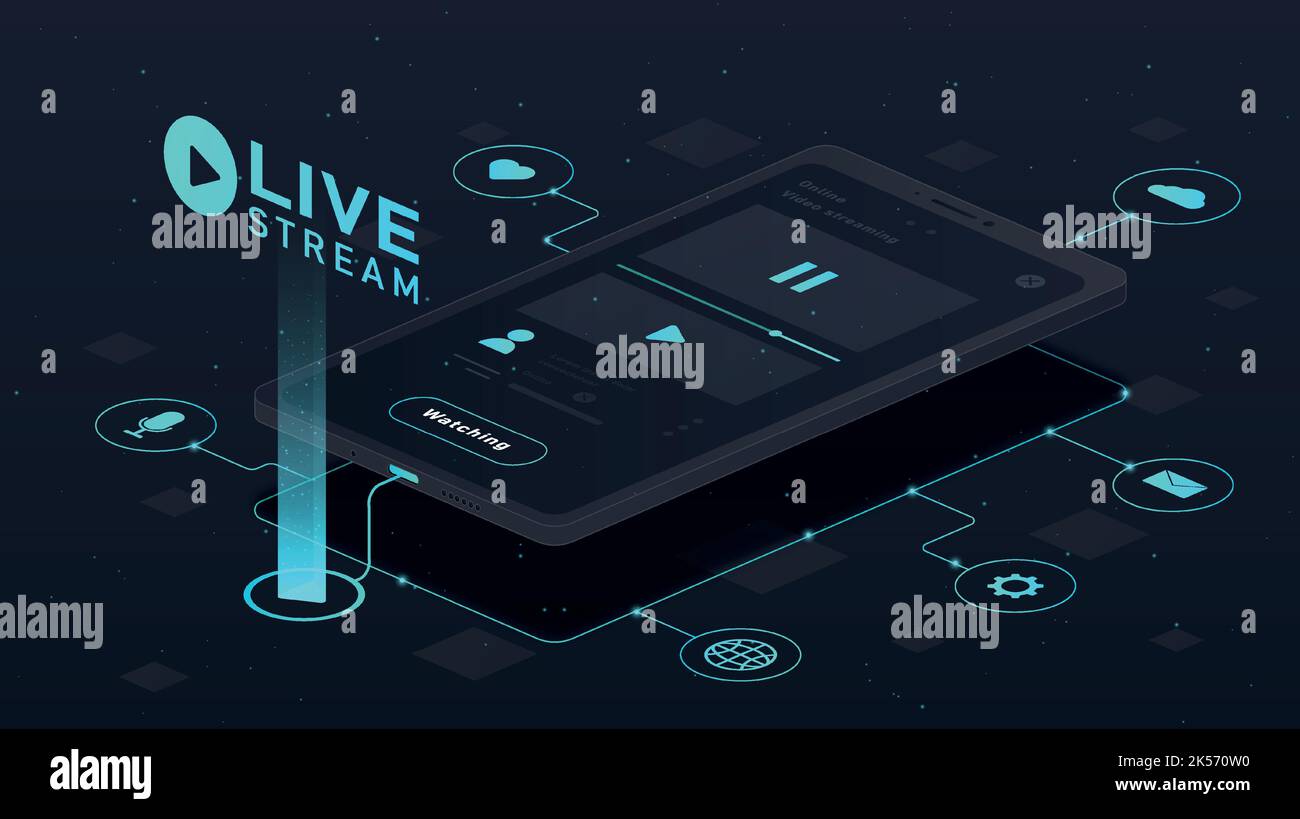 Live stream concept Stock Vector Image & Art - Alamy