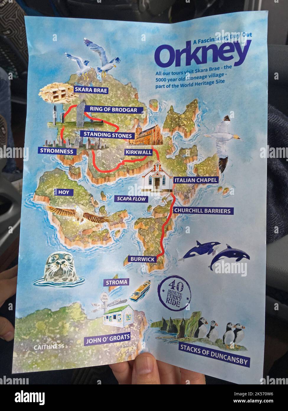 Orkney Islands, tourist map Stock Photo - Alamy Orkney Islands, tourist map Stock Photo - Alamy