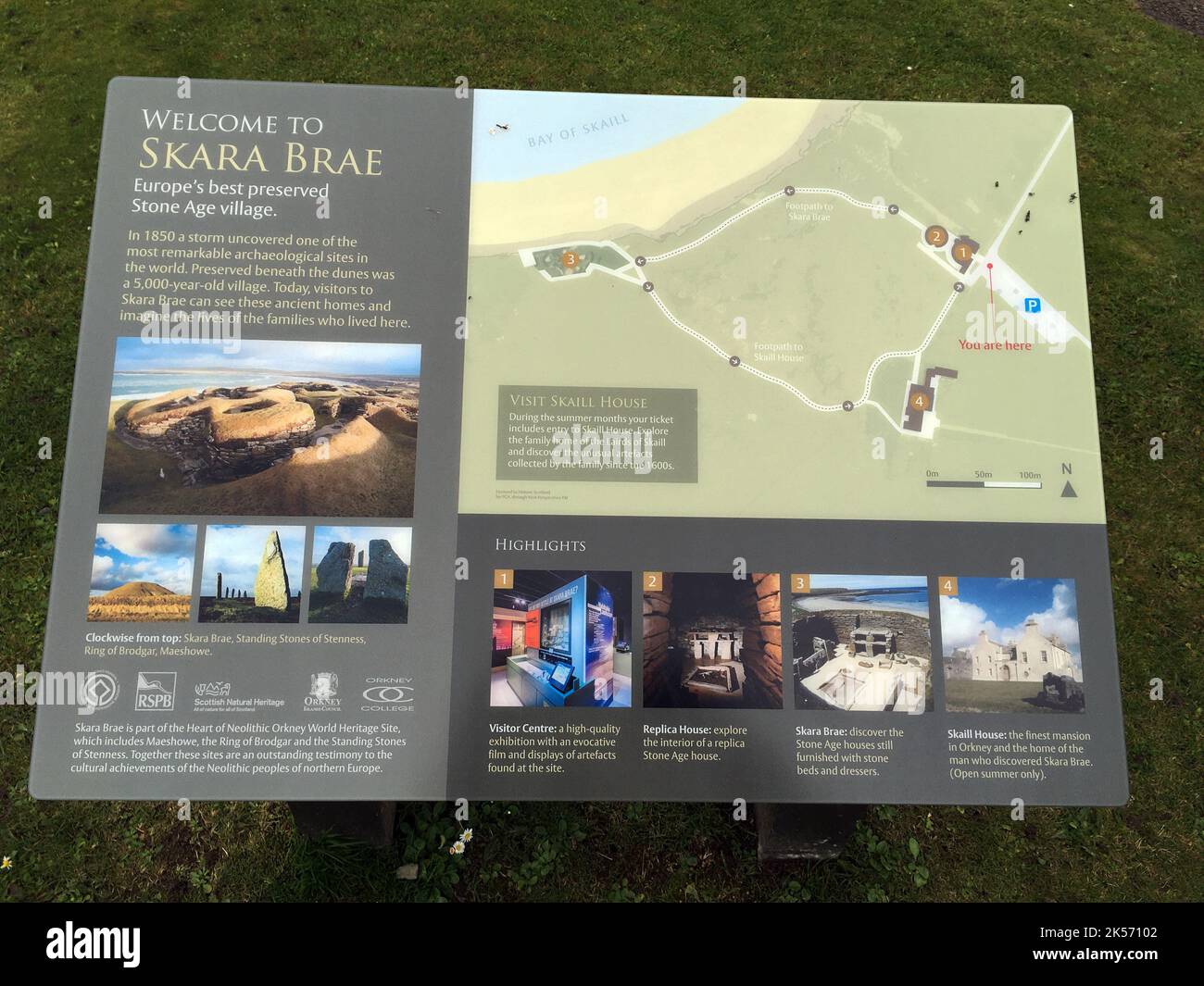 Skara Brae archeological area, Scotland, UK Stock Photo - Alamy