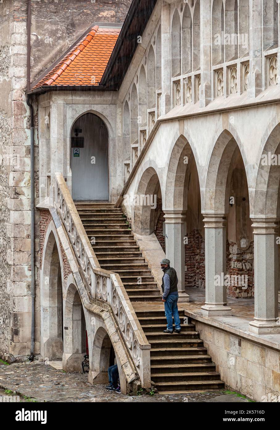 Images from the inner courtyard of the Hunedoara Castle, also known a ...