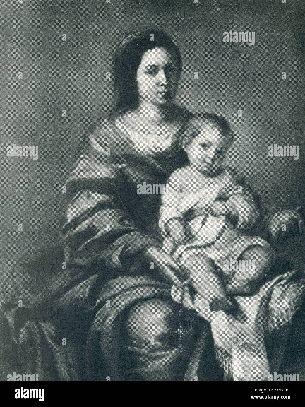 Madonna of the Rosary by Bartolomé Esteban Murillo Stock Photo - Alamy