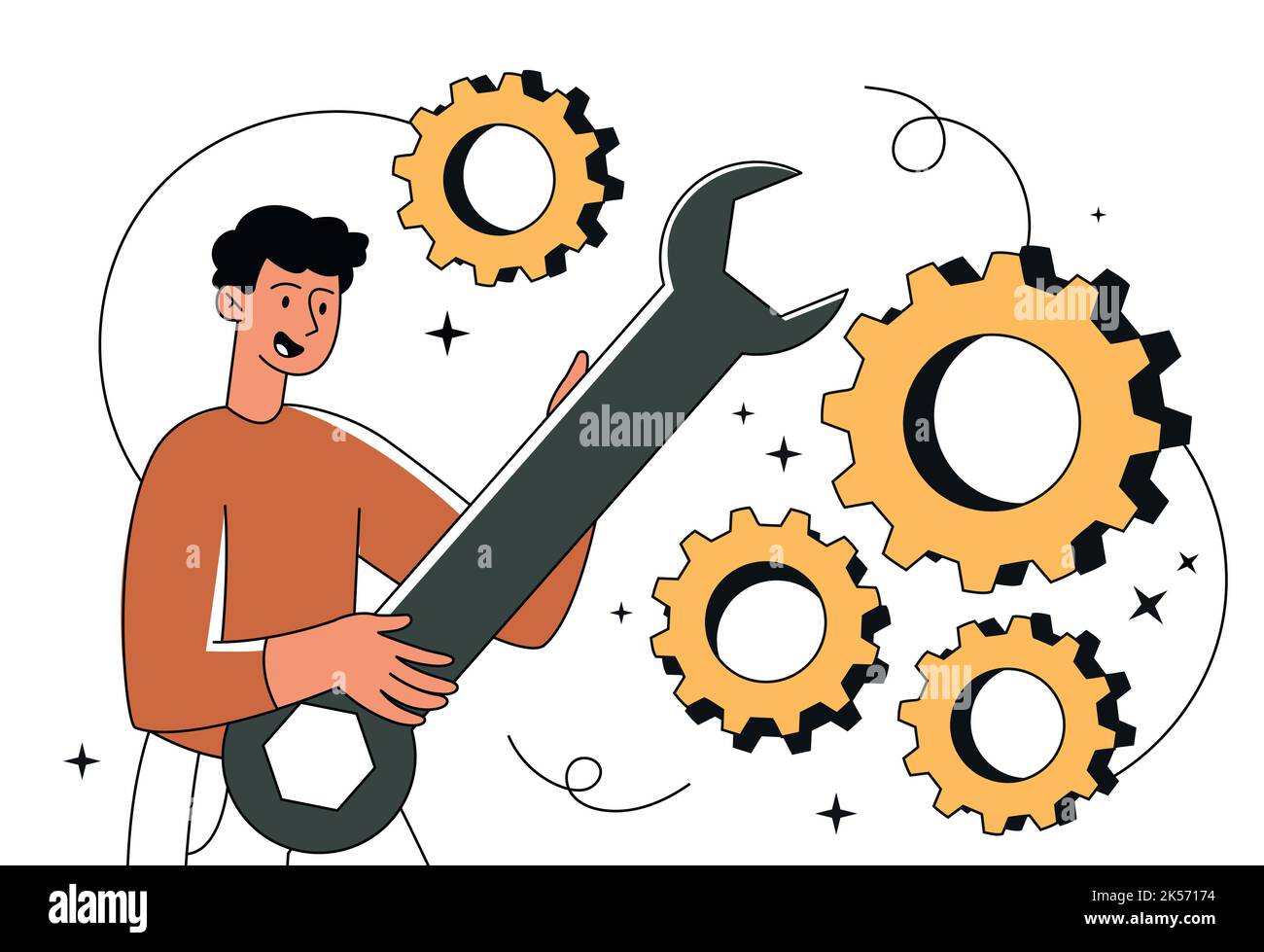 Setting gear maintenance optimization hi-res stock photography and ...
