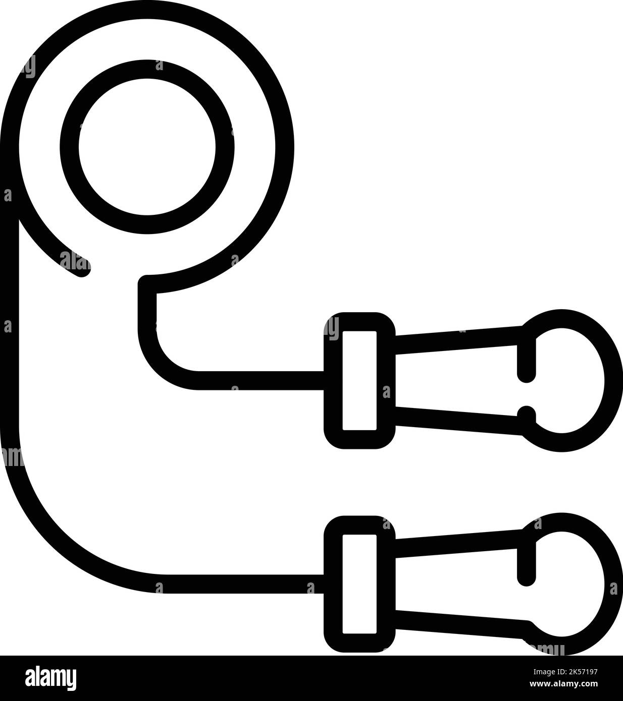 New jump rope icon outline vector. Sport gym. Fitness exercise Stock ...