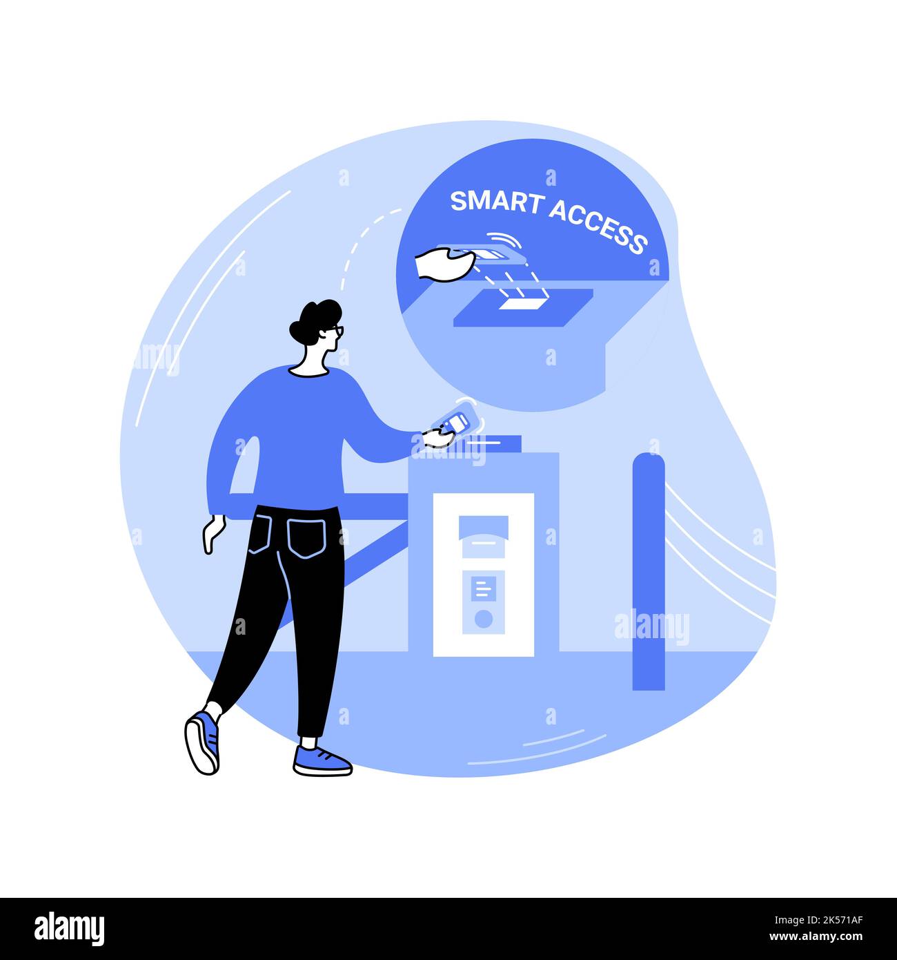 Transportation smart card isolated cartoon vector illustrations Stock ...