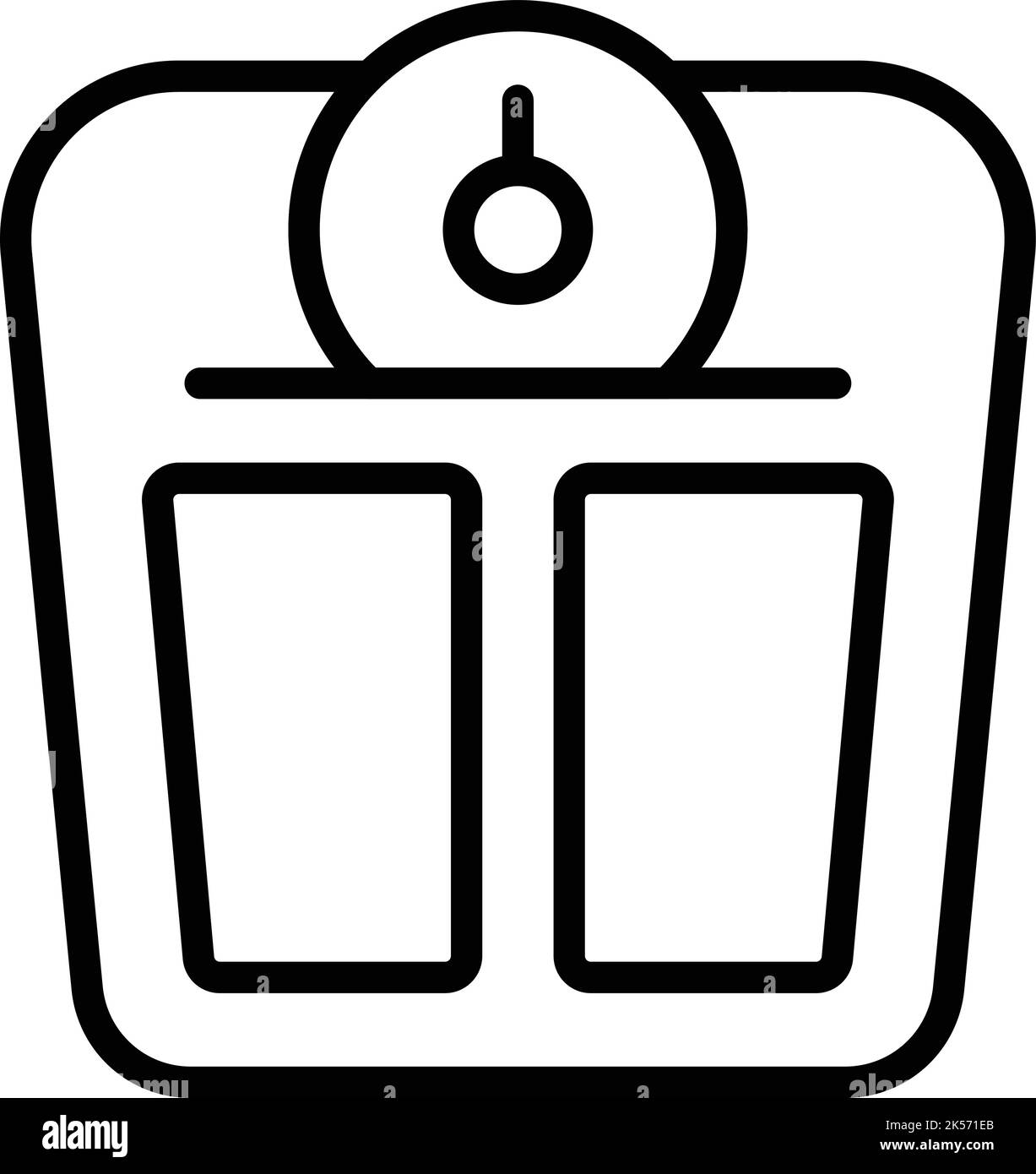 Gym scales icon outline vector. Workout play. Fitness exercise Stock ...