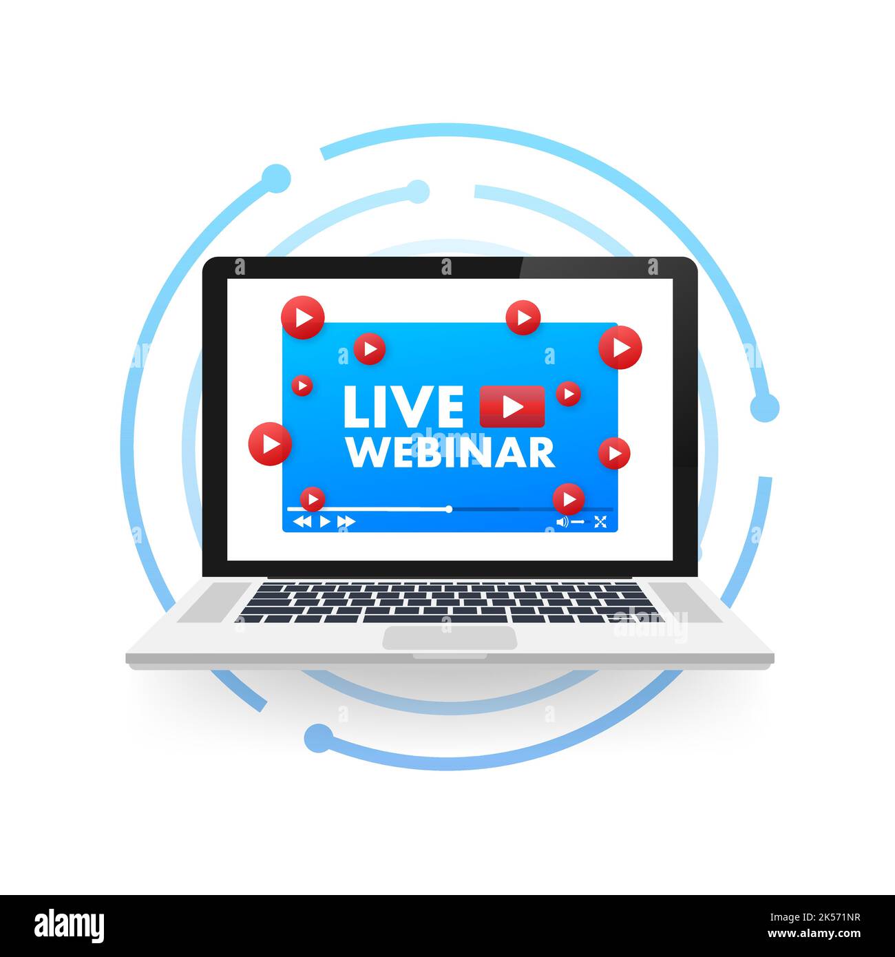 Live Webinar Button, icon. Vector stock illustration Stock Vector Image ...