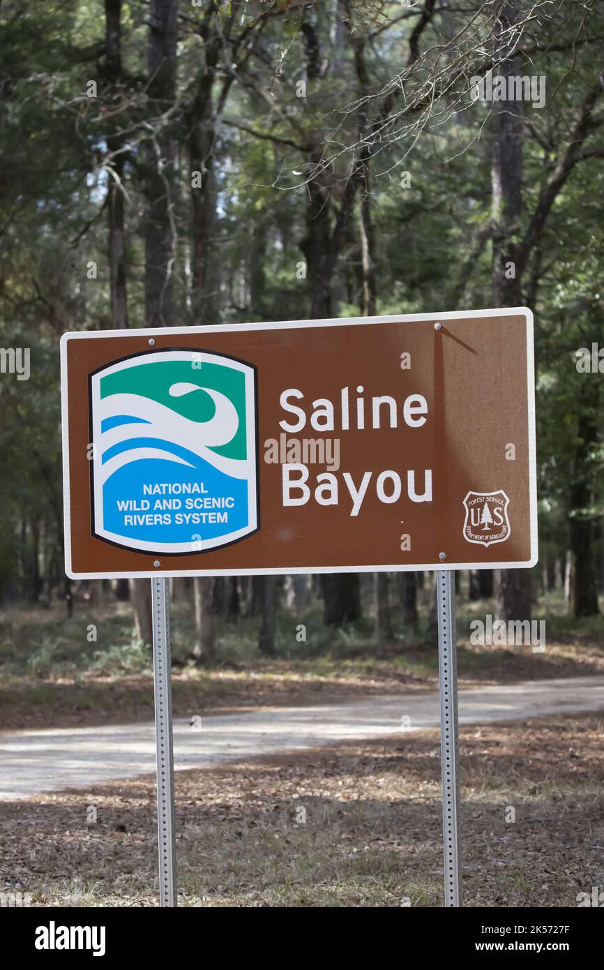 NATIONAL WILD AND SCENIC RIVERS SYSTEM at SALINE BAYOU SIGN , KISATCHIE ...