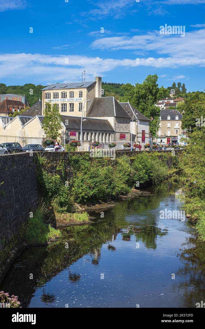 France, Creuse, Aubusson, the banks of the Creuse river, Manufacture ...