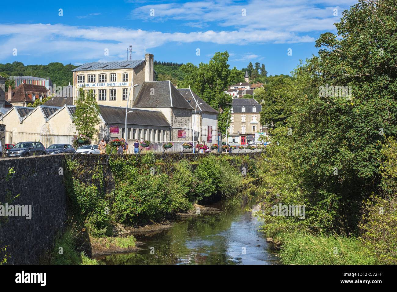 France, Creuse, Aubusson, the banks of the Creuse river, Manufacture ...